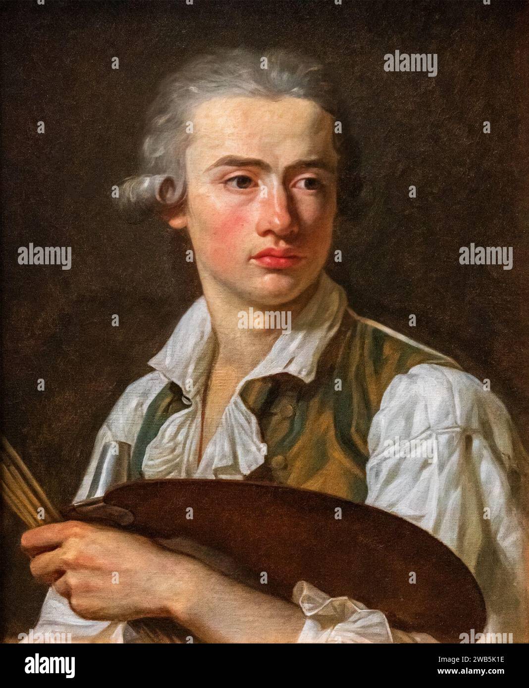 (Narbonne) Portrait d'un élève de David - Jacques-Louis David Stock ...