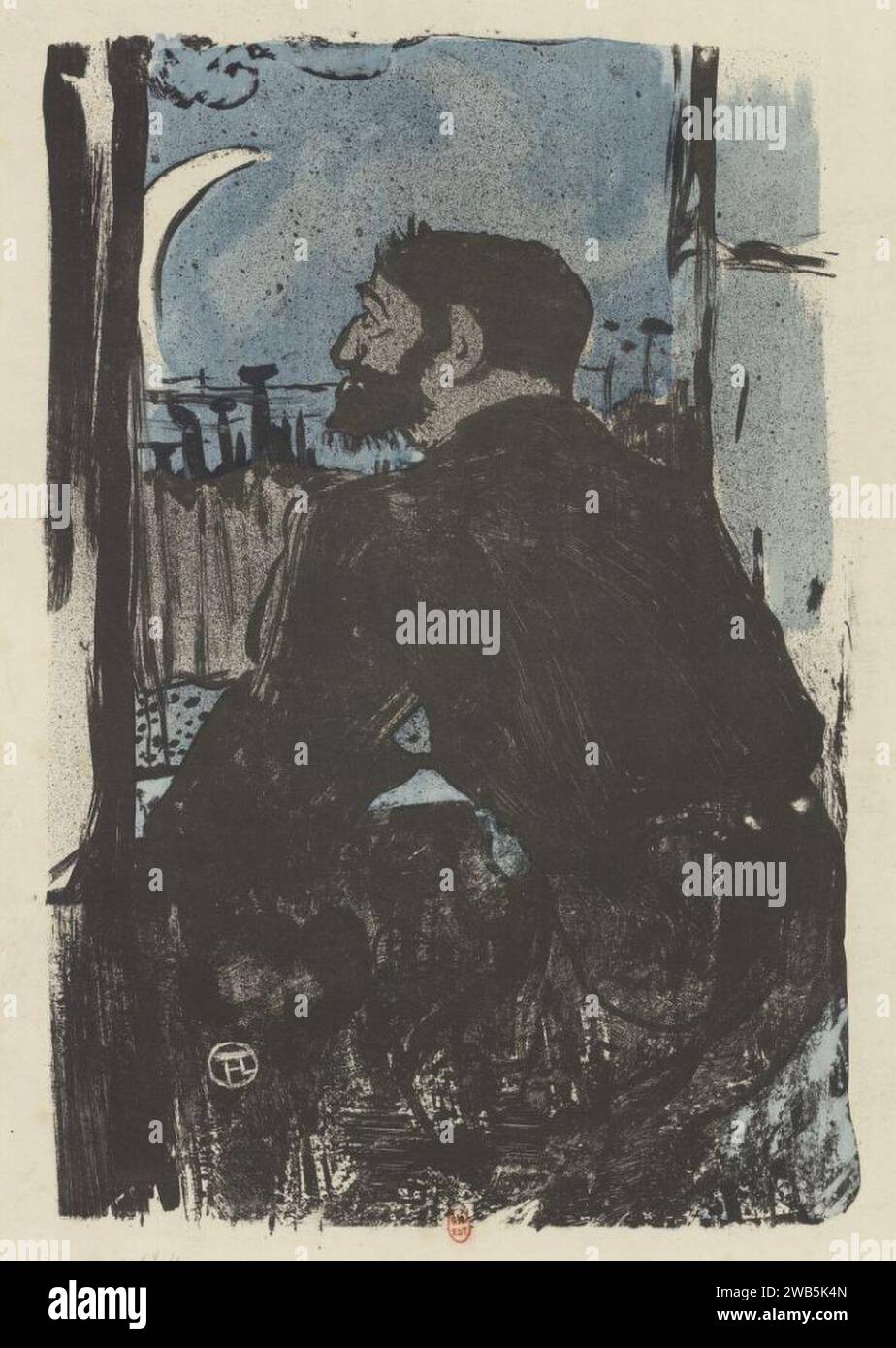 (Nuit blanche) - HTL (monogramme de Henri de Toulouse-Lautrec Stock ...