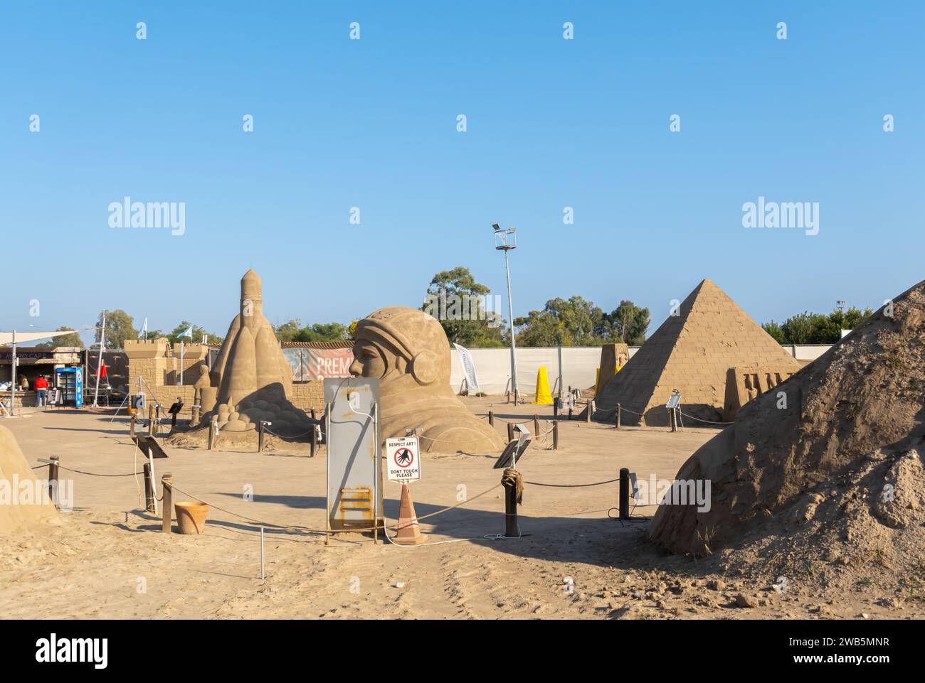 Antalya sand sculpture museum exponats, sand sculptures Stock Photo - Alamy