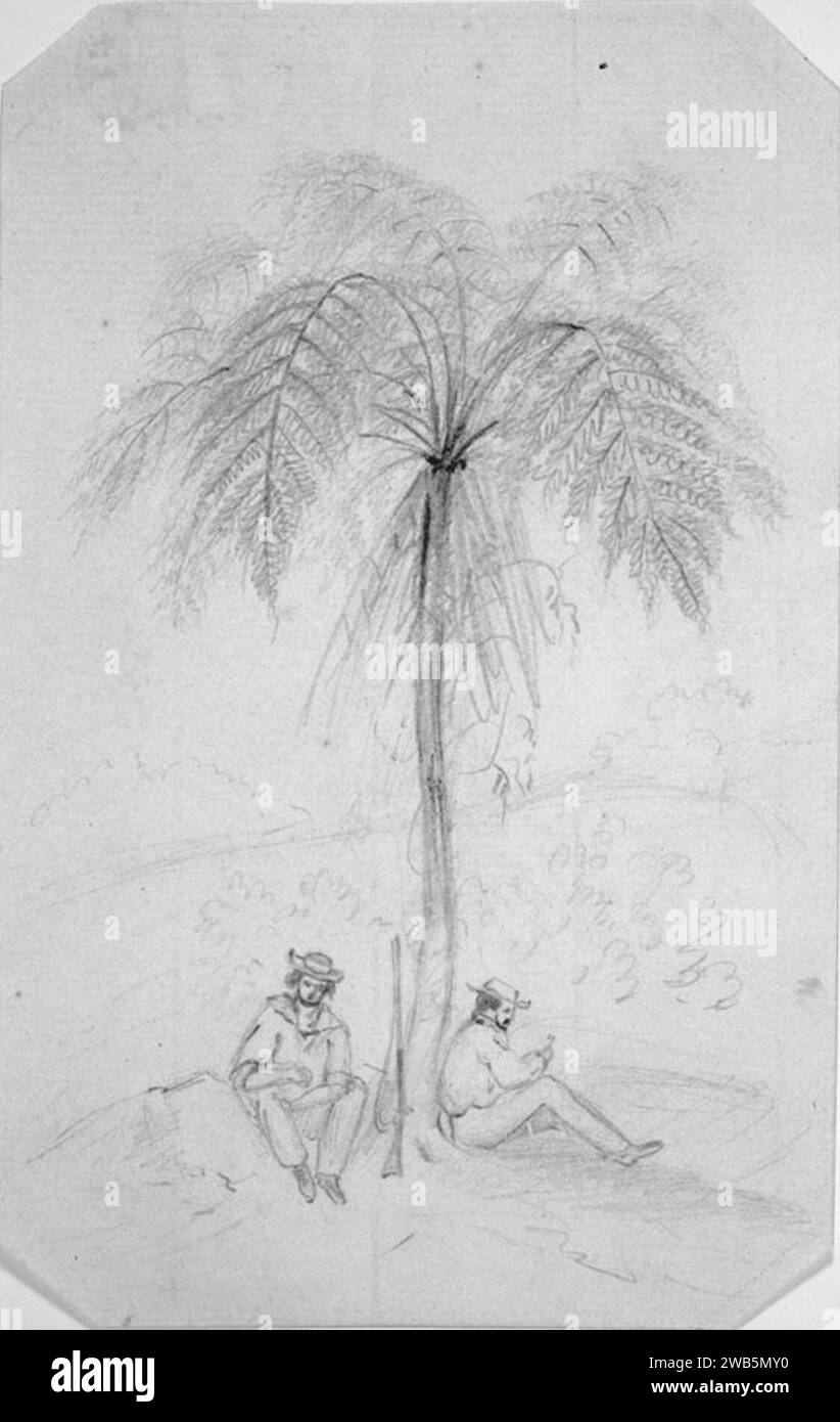 Two men sitting under tree hi-res stock photography and images - Alamy