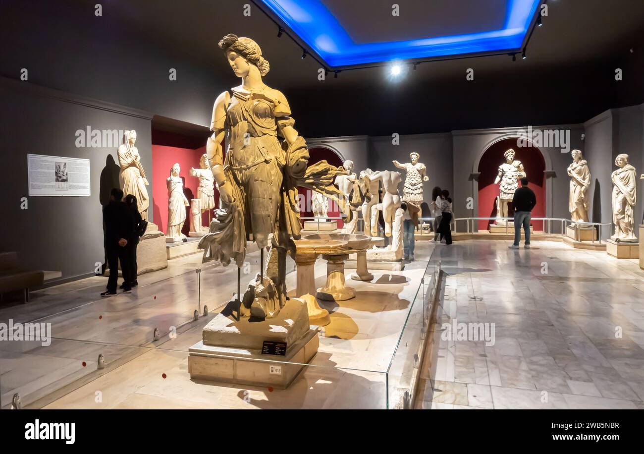 Statues in Antalya archeological museum Turkey Stock Photo - Alamy