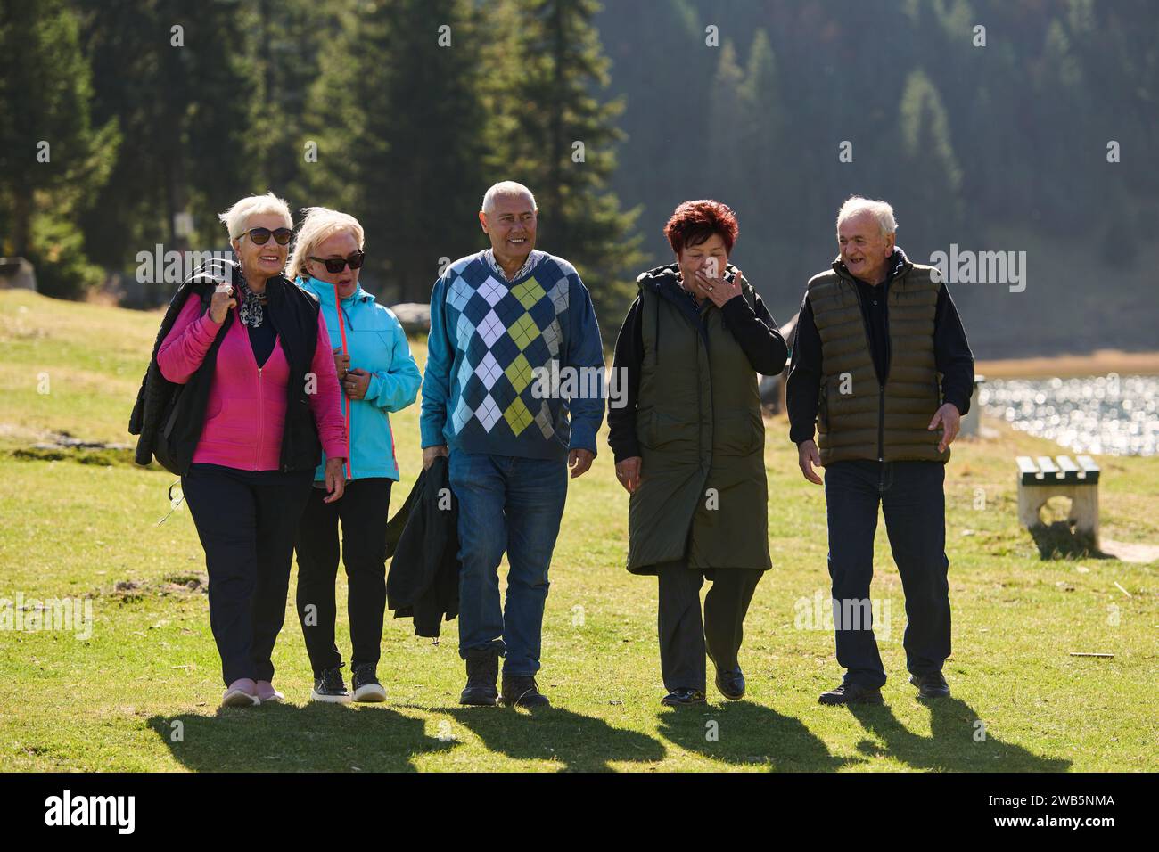 A family shares delightful moments with their friends amid the stunning ...