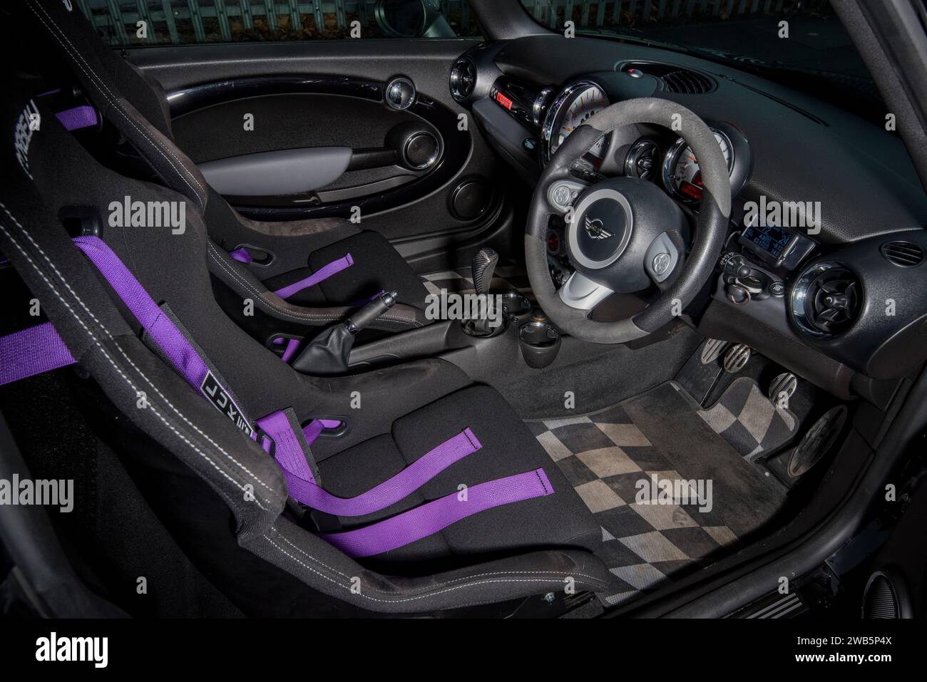 Modified R53 Mini Cooper S hot hatch car Stock Photo - Alamy