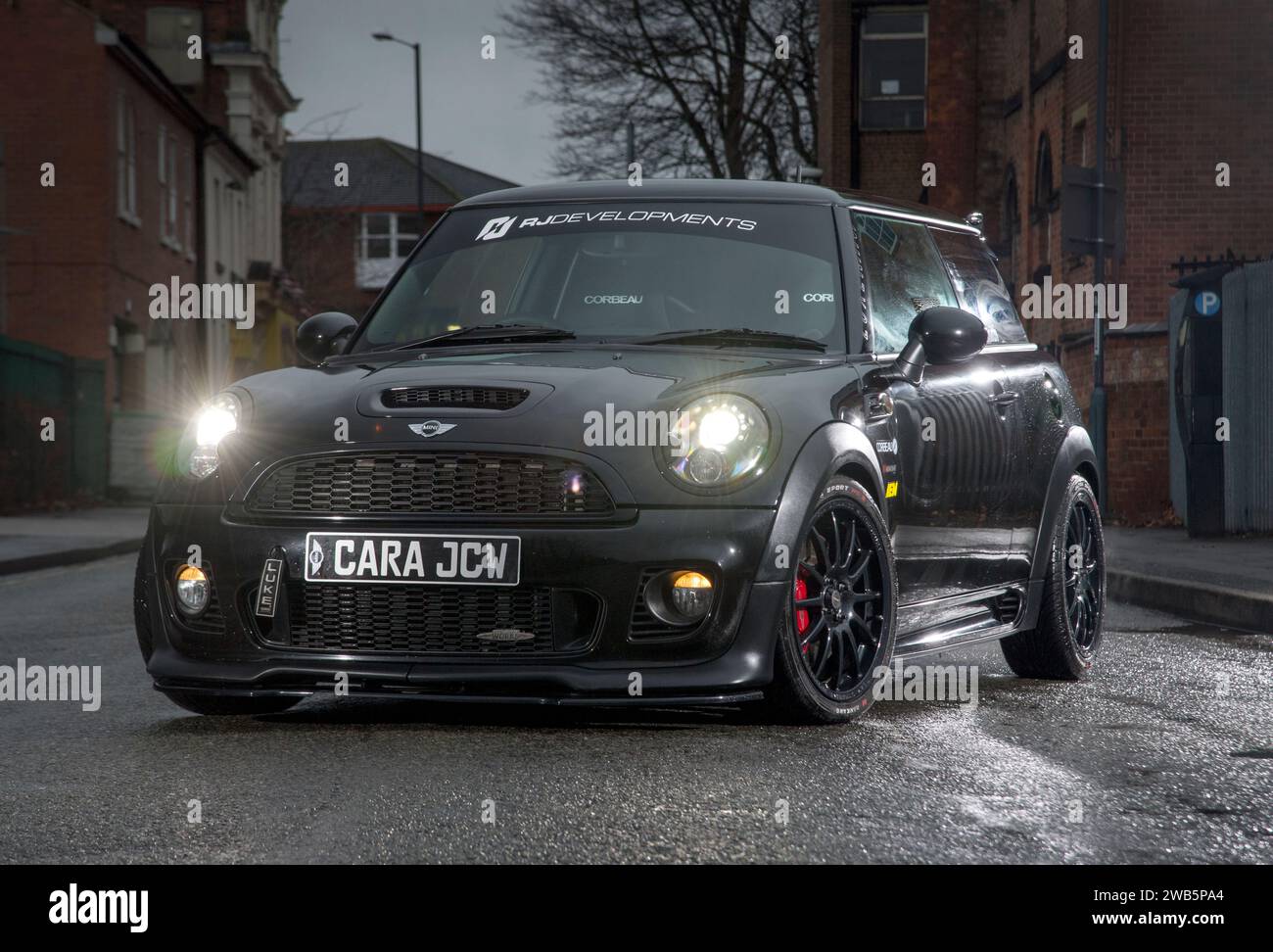 Modified R53 Mini Cooper S hot hatch car Stock Photo - Alamy