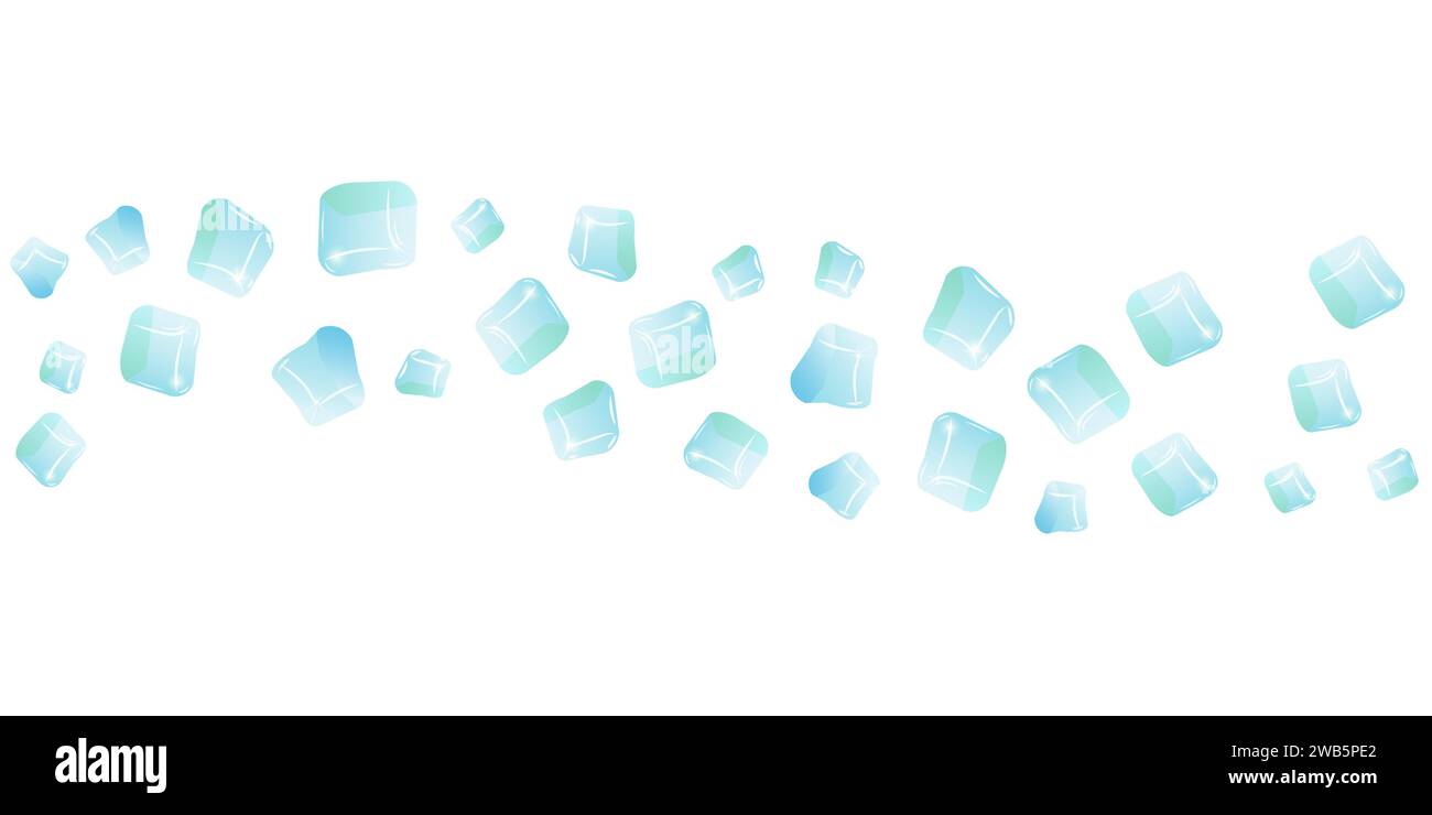 Transparent glass cube shapes in realistic style. Poster, banner, and ...