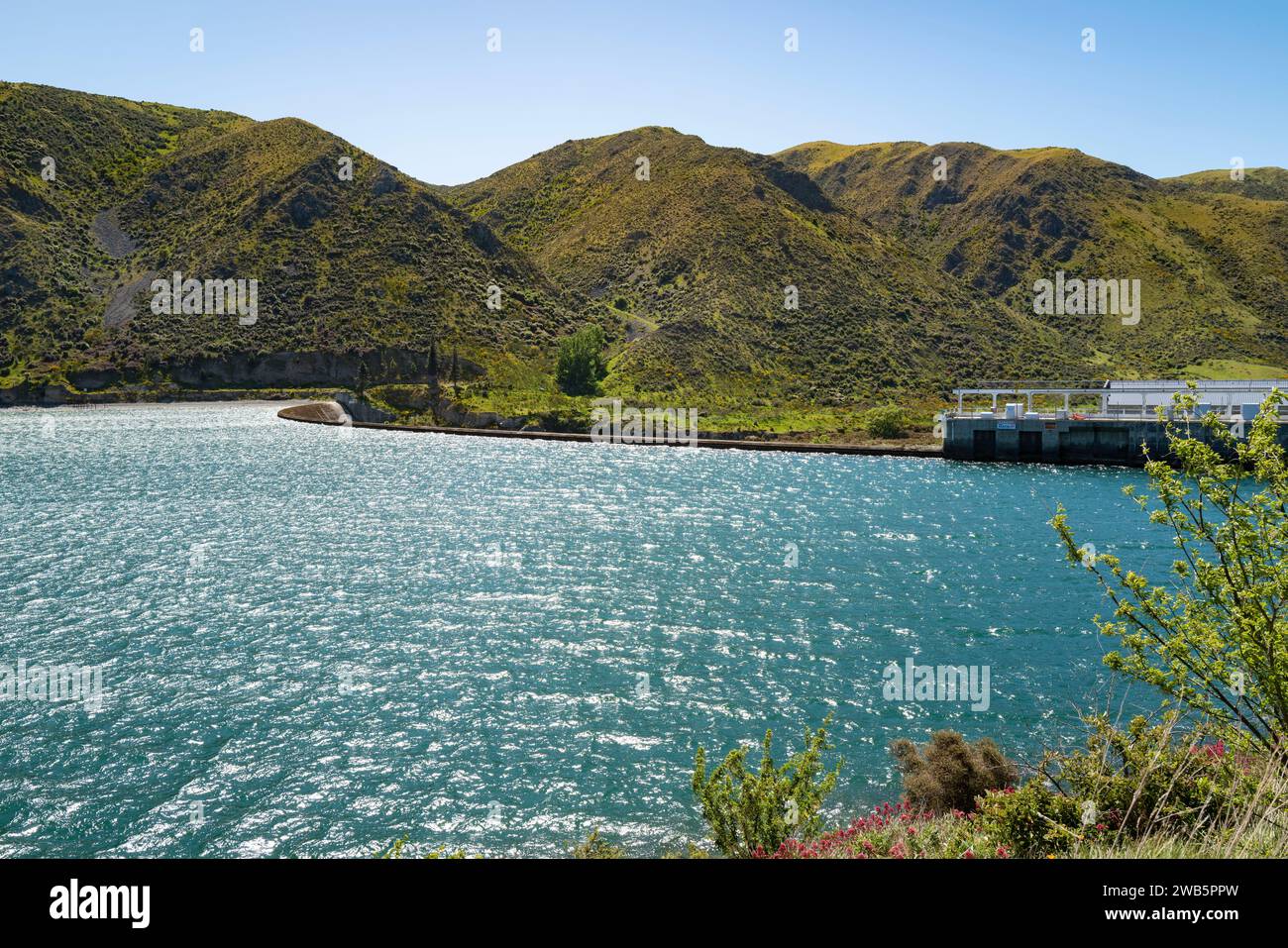 Road trip around the South Island of New Zealand. The Waitaki Dam is ...