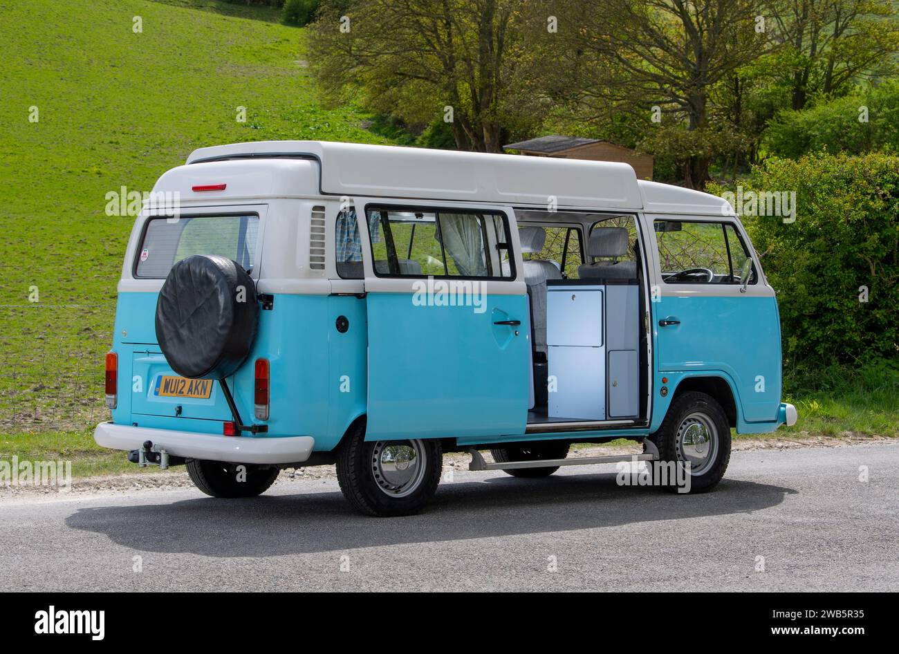 Brazilian built water cooled 2012 VW bay window camper van Stock Photo ...