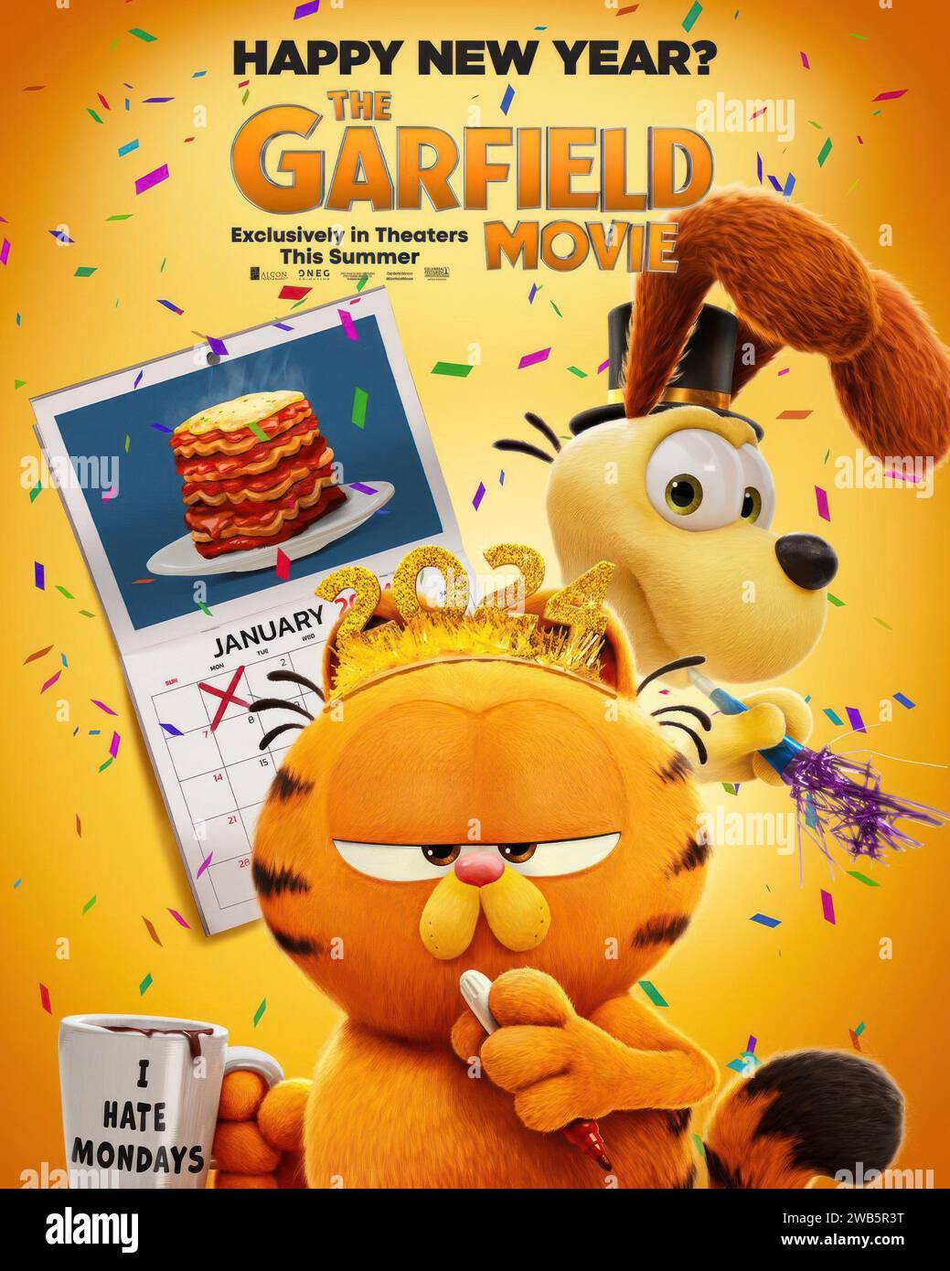 THE GARFIELD MOVIE, (aka GARFIELD), advance poster, from top: Odie ...