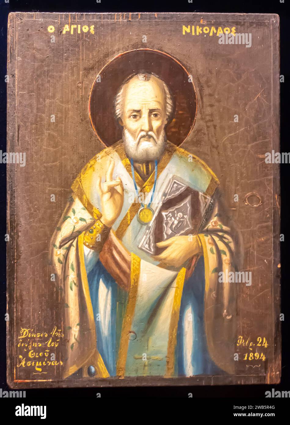 Saint nicholas holding the bible hi-res stock photography and images ...