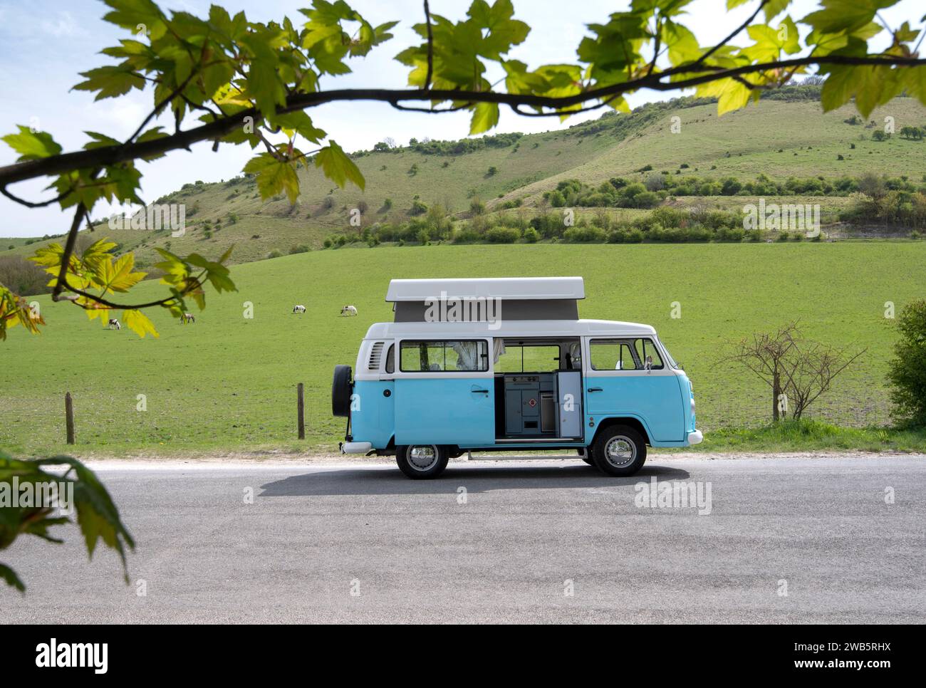 Brazilian built water cooled 2012 VW bay window camper van Stock Photo ...