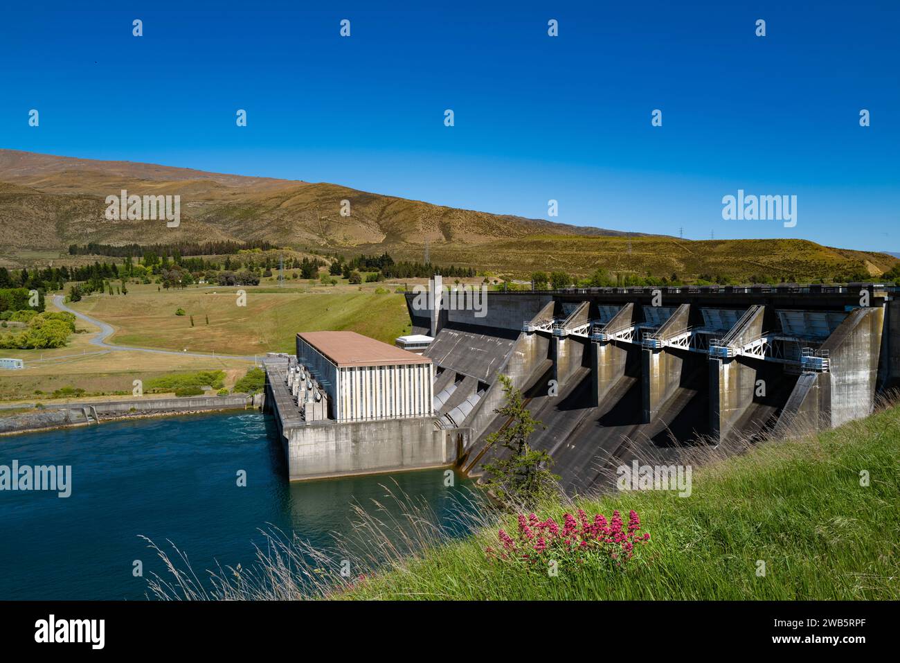 Road trip around the South Island of New Zealand. The Waitaki Dam is ...