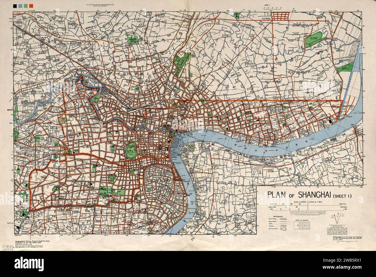 Shanghai map historical hi-res stock photography and images - Alamy