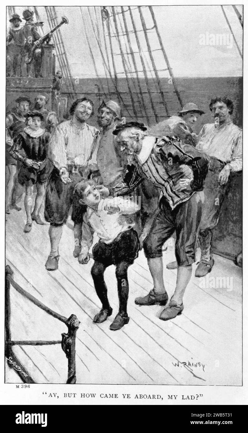 01 Illustration by William Rainey (1852-1936) for The Golden Galleon ...