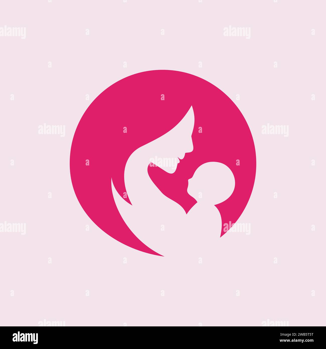 A logo featuring a loving mother and her baby in silhouette, designed ...