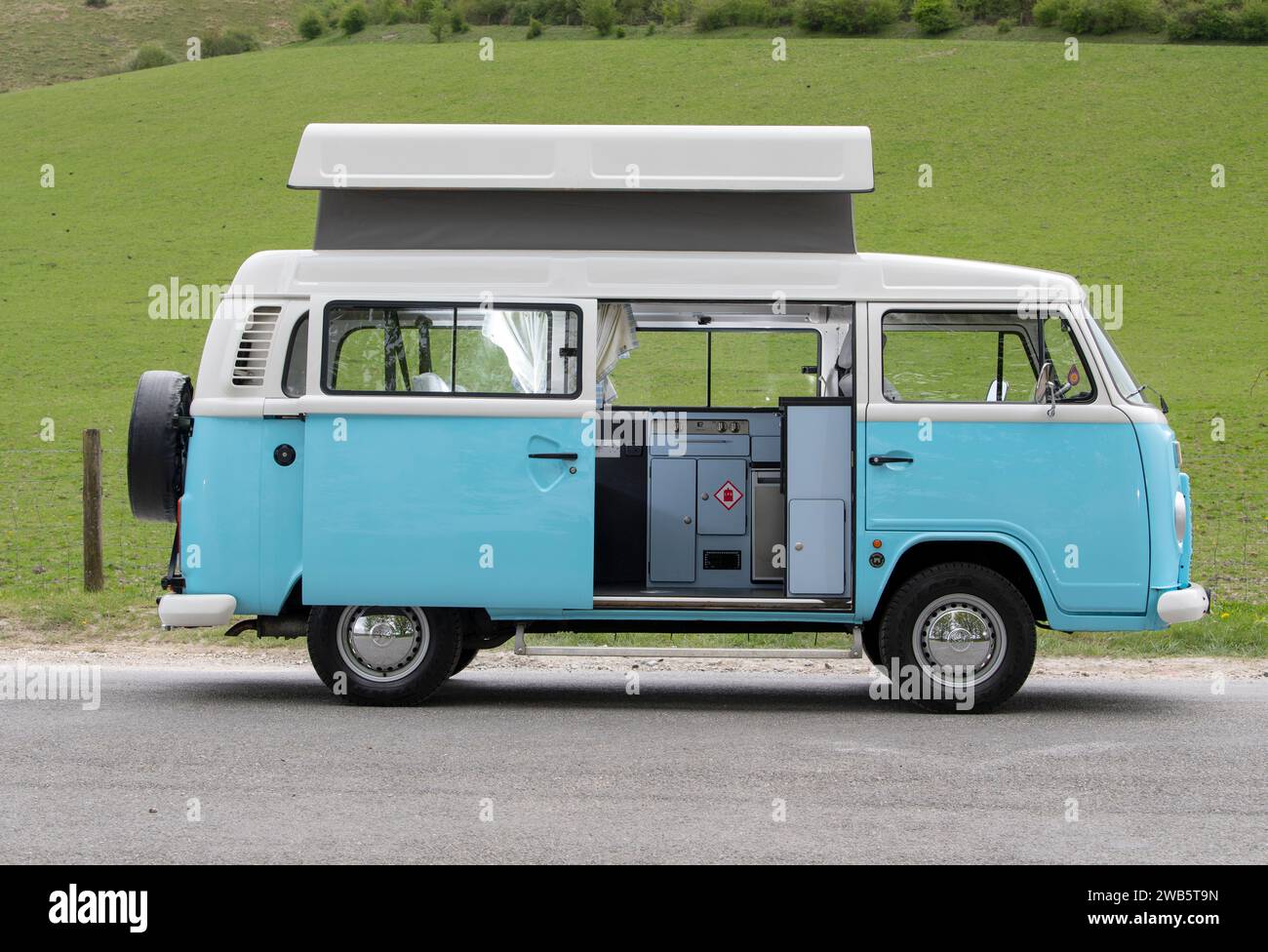 Brazilian built water cooled 2012 VW bay window camper van Stock Photo ...
