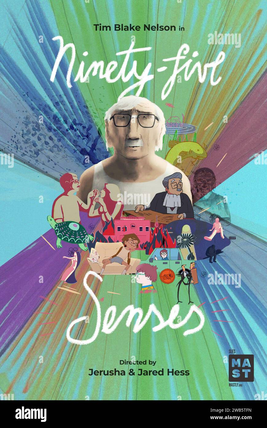 NINETY-FIVE SENSES, US poster, Coy (top, voice: Tim Blake Nelson), 2023 ...