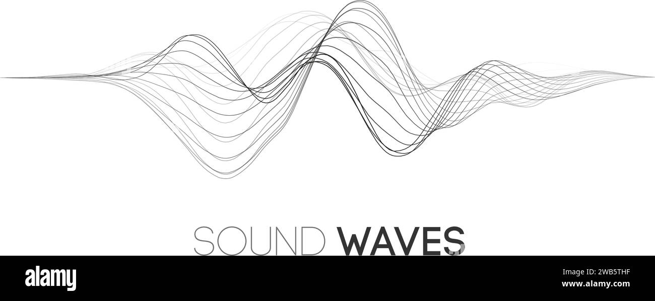 Sound wave music background. Audio waves abstract pulse background ...