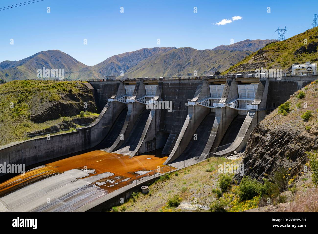 Road trip around the South Island of New Zealand. Benmore Dam is the ...