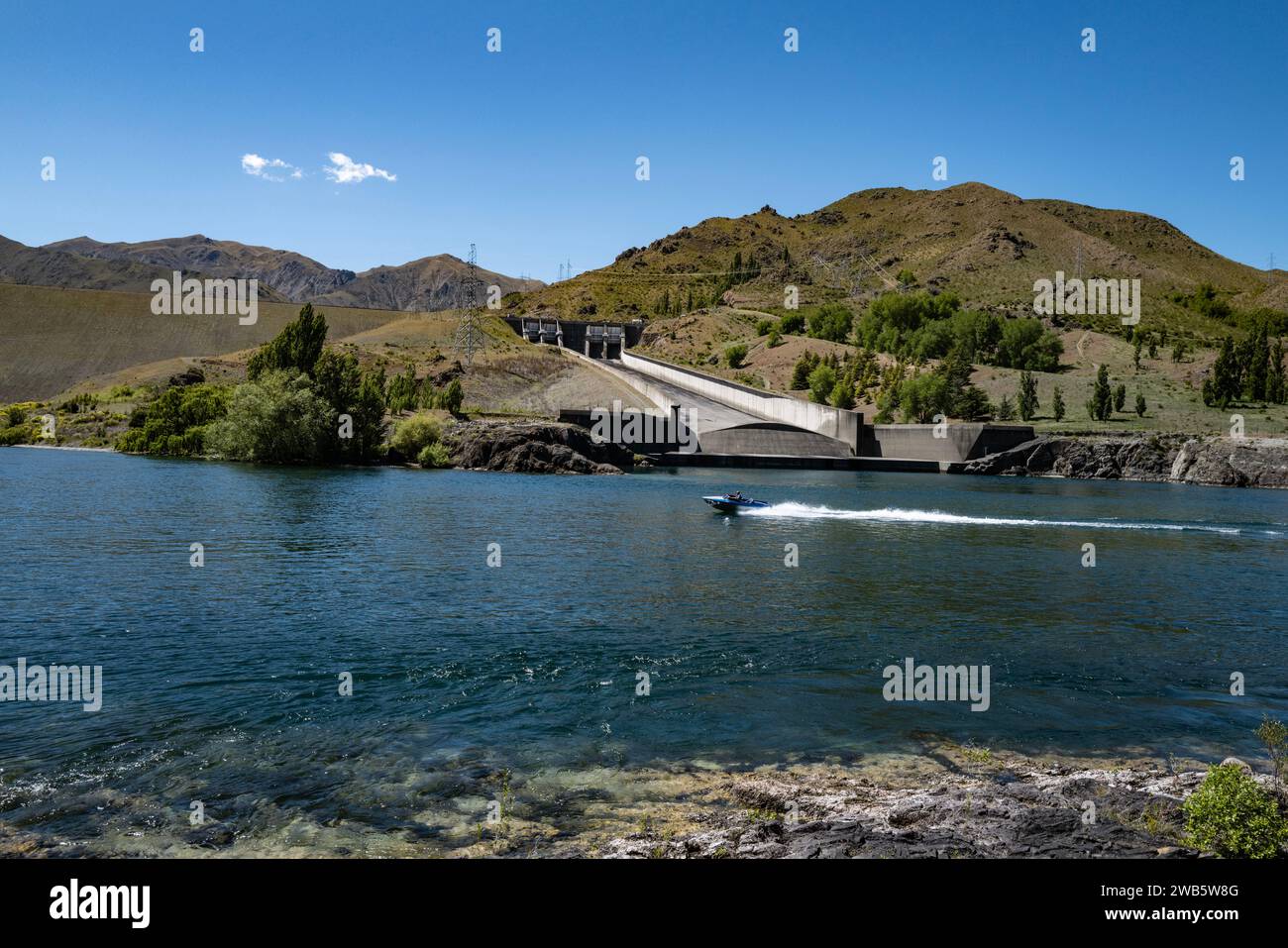 Road trip around the South Island of New Zealand. Benmore Dam is the ...