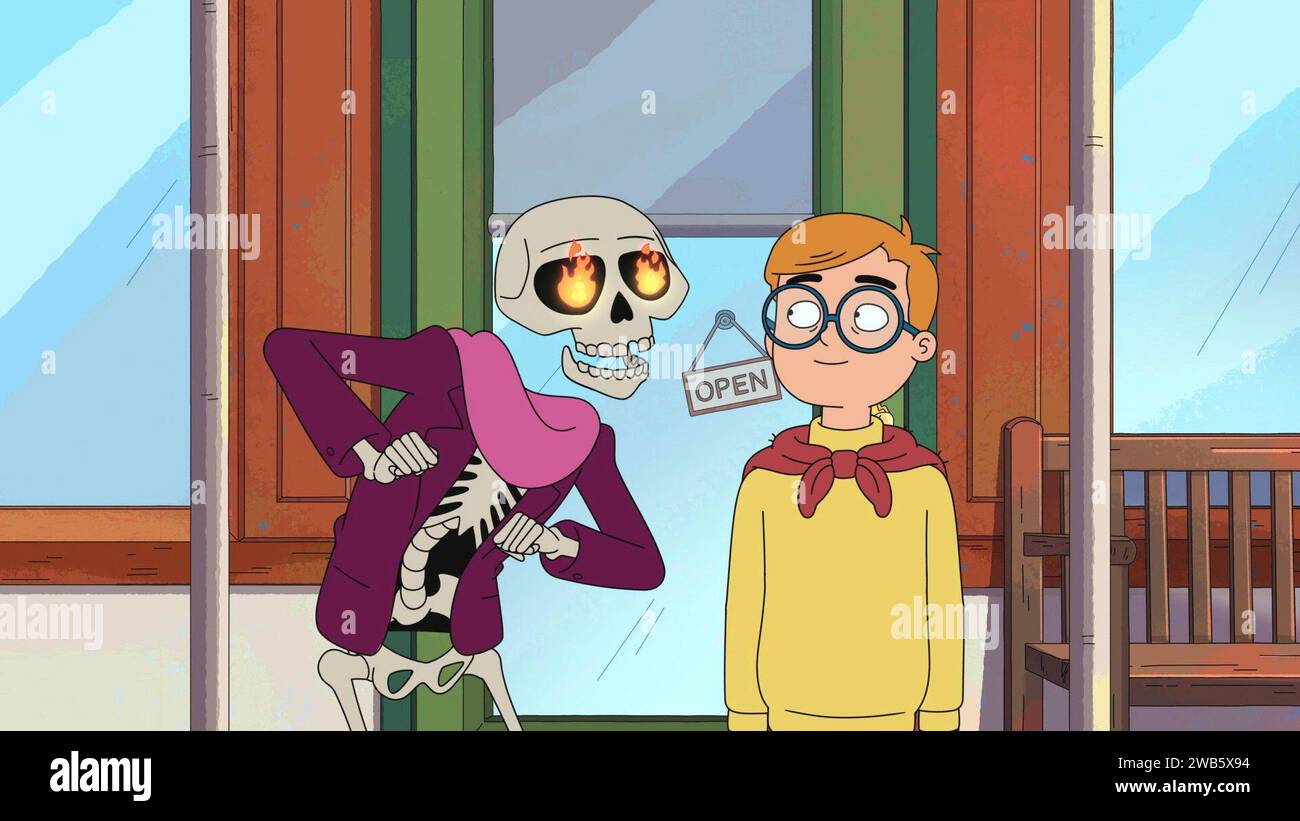 GRIMSBURG, from left: Mr. Flesh (voice: Alan Tudyk), Stan Flute (voice ...