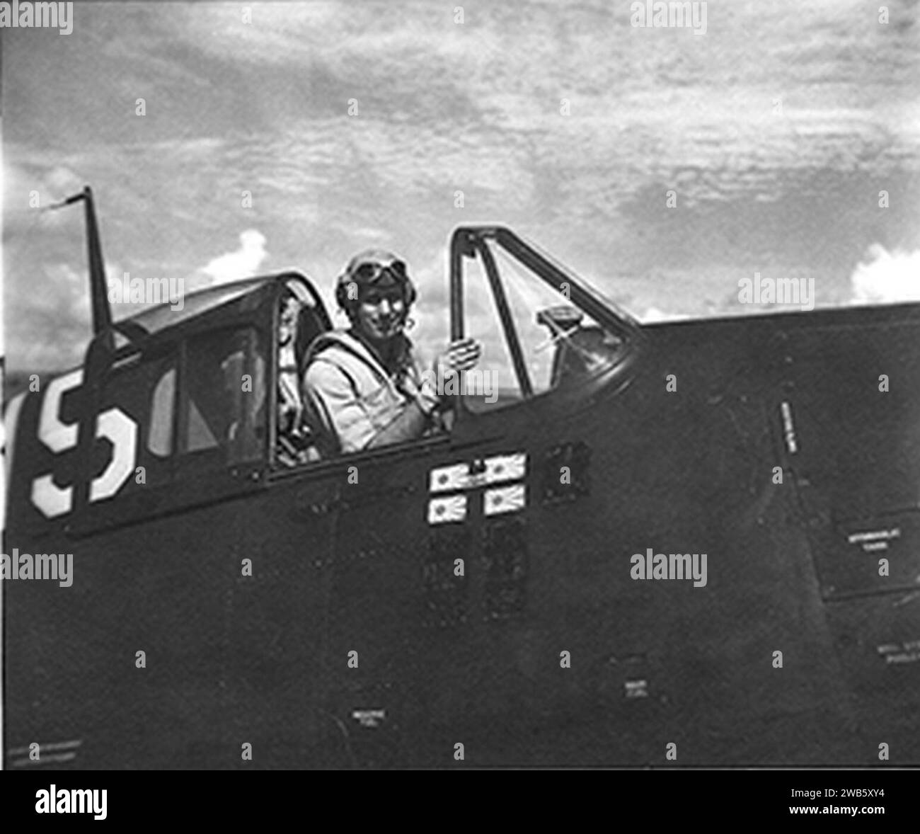 02 Lt. Edwin F. Schoch & F6F Stock Photo - Alamy