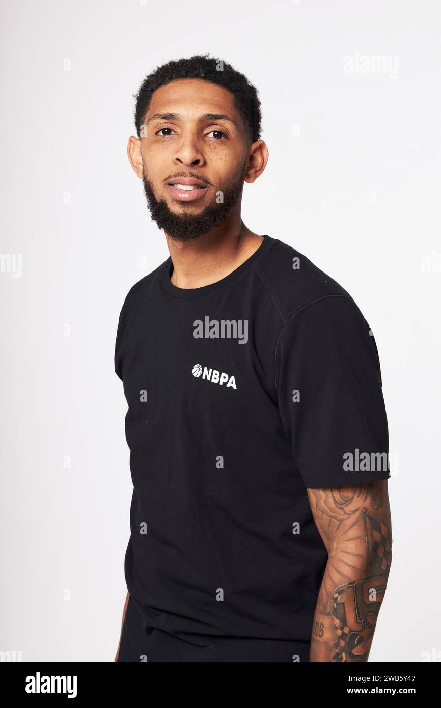 Cameron Payne poses for a portrait on October 2, 2023 in Milwaukee ...