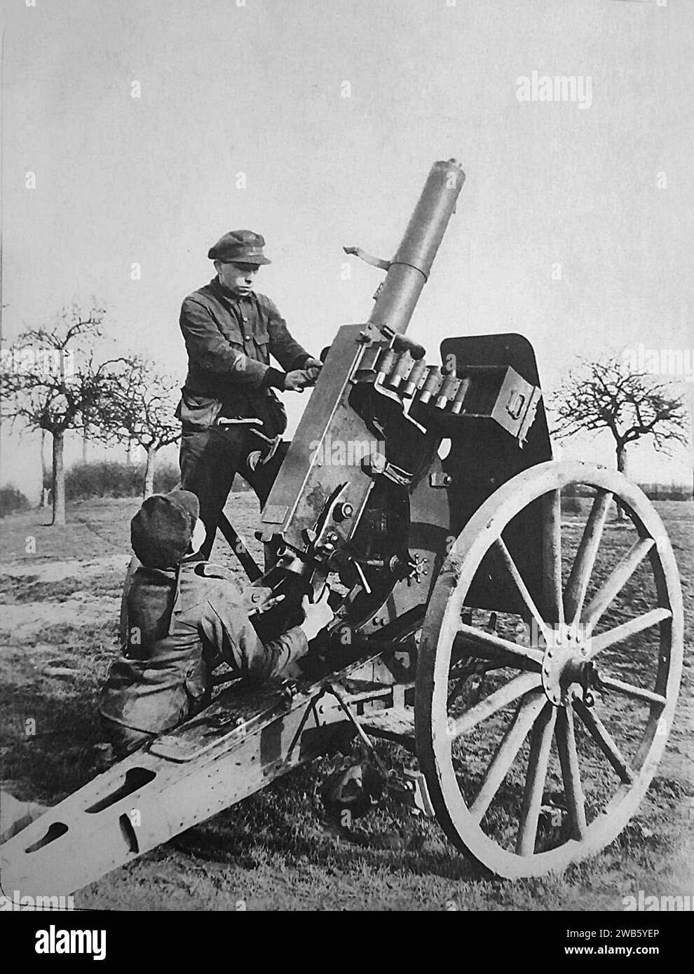 06 Canon-revolver antiaérien belge - 14-18 Stock Photo - Alamy