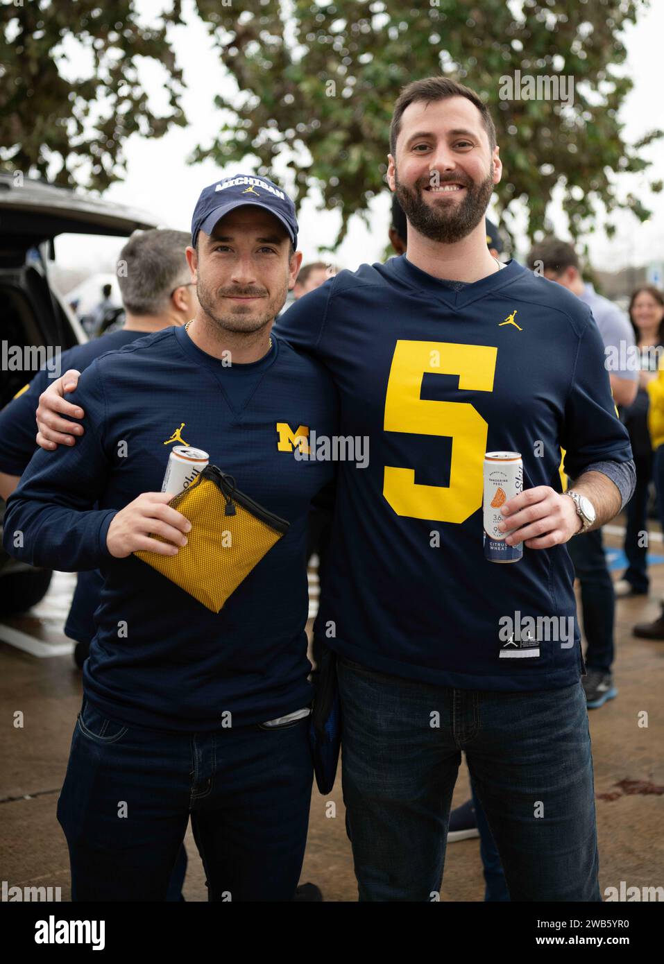 Houston, Texas, U.S.A. 8th Jan, 2024. Michigan fans waiting for Kickoff ...