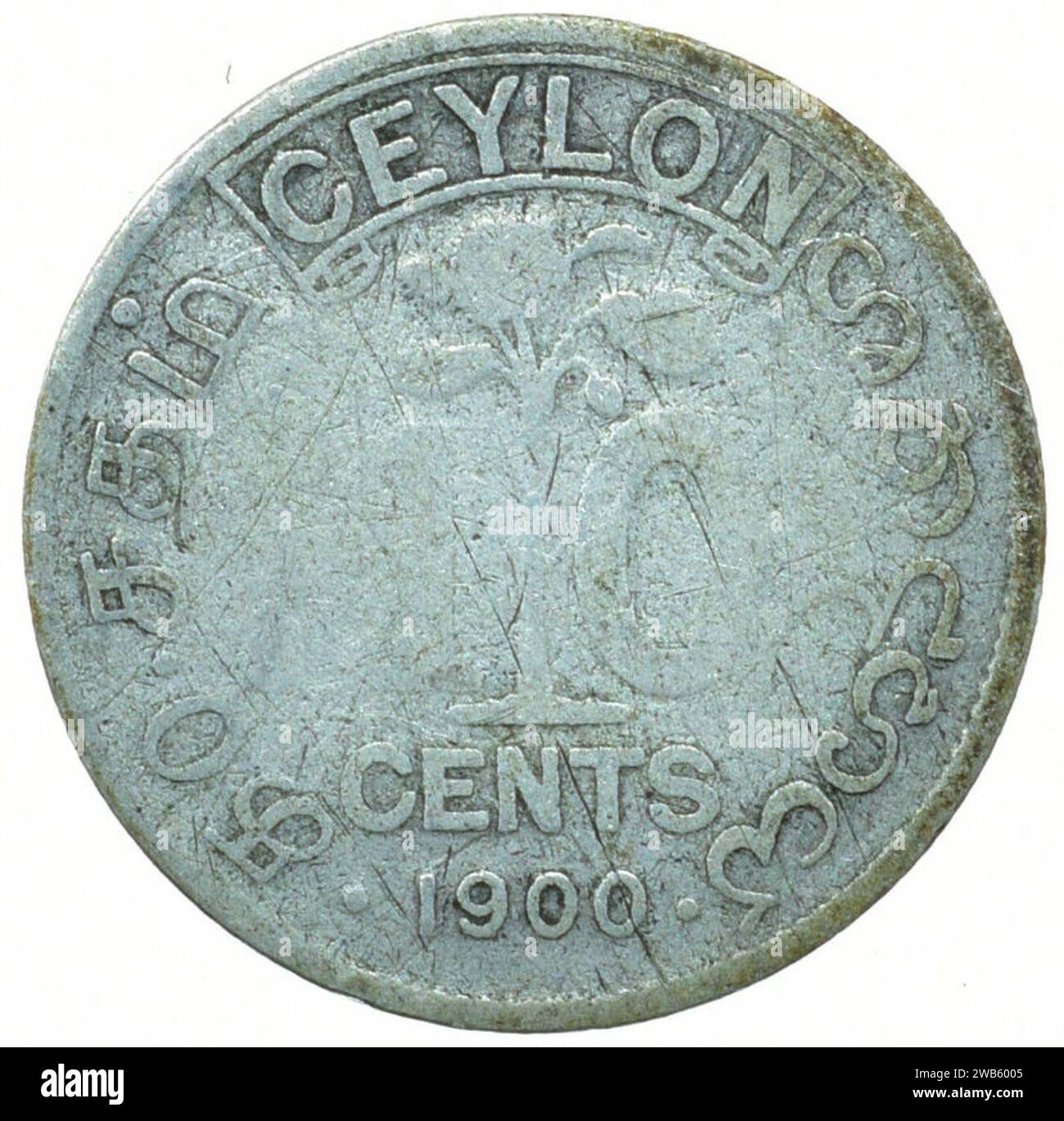 10 cents - British Ceylon - Silver (1900) Coin.empire 01 Stock Photo ...