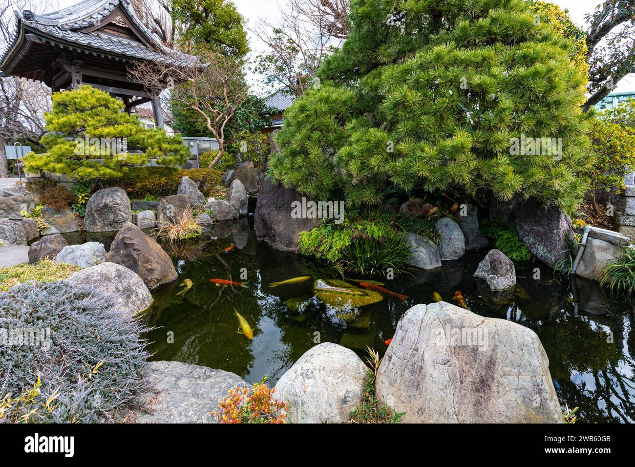 Yakushi Nyorai Ruriko Pure Land Pond Garden at Dairenji. This pond ...