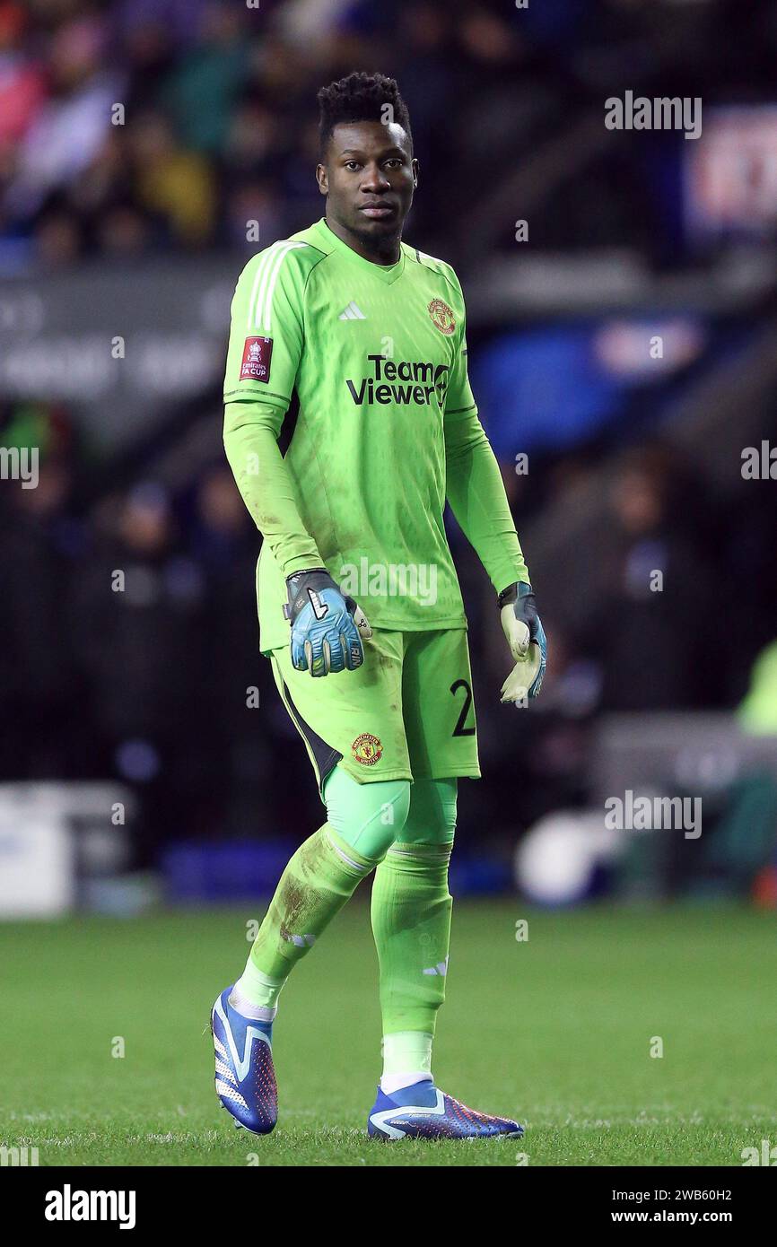 Wigan, UK. 08th Jan, 2024. Andre Onana, the Manchester United ...