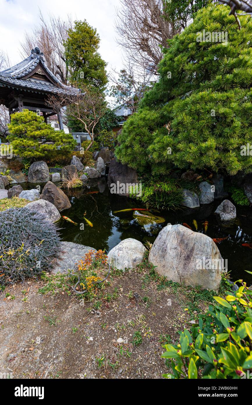 Yakushi Nyorai Ruriko Pure Land Pond Garden at Dairenji. This pond ...