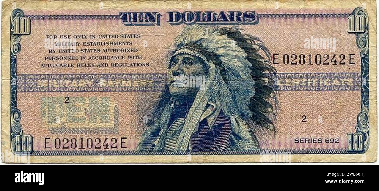 10 Dollars - Military Payment Certificate (Banknotes.com) Obverse Stock ...