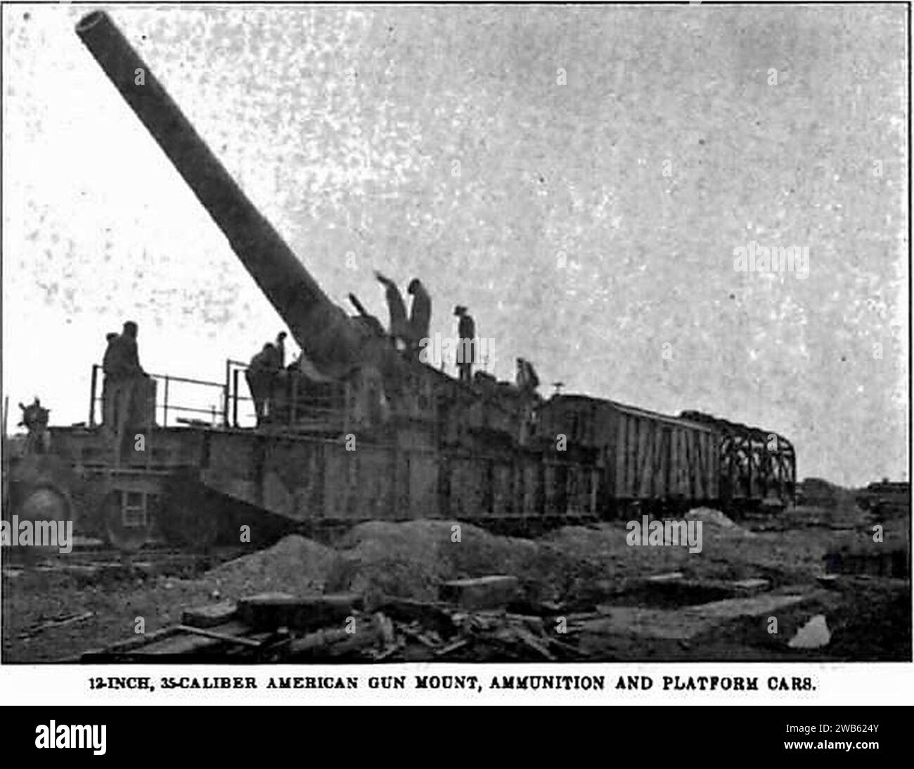 12-inch gun M1895-railway-gun (4 Stock Photo - Alamy