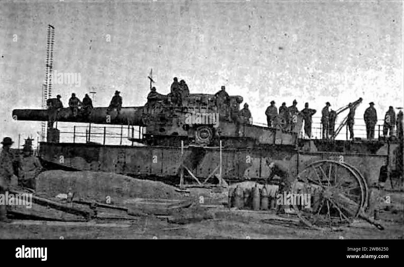 12-inch gun M1895-railway-gun (3 Stock Photo - Alamy