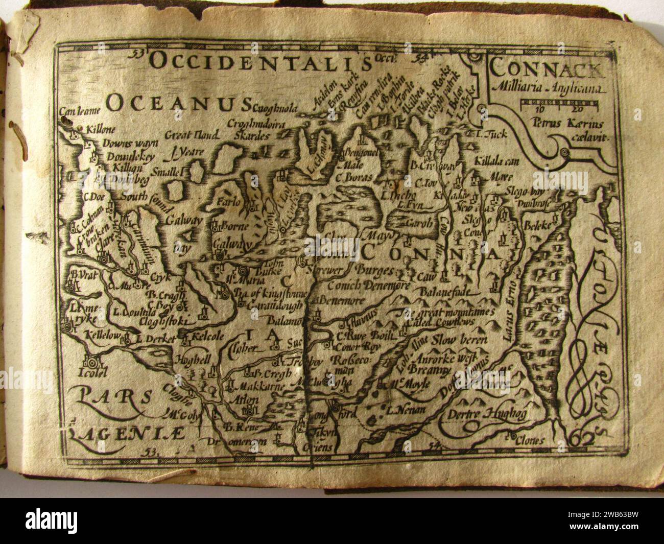 17th Century map of Connaught Stock Photo - Alamy