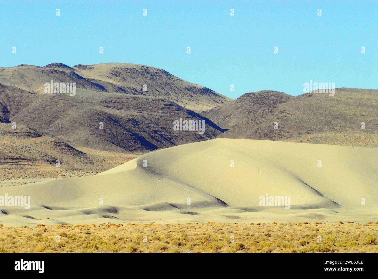 Panoramic landscape of beautiful Arizonan desert hills create a great ...