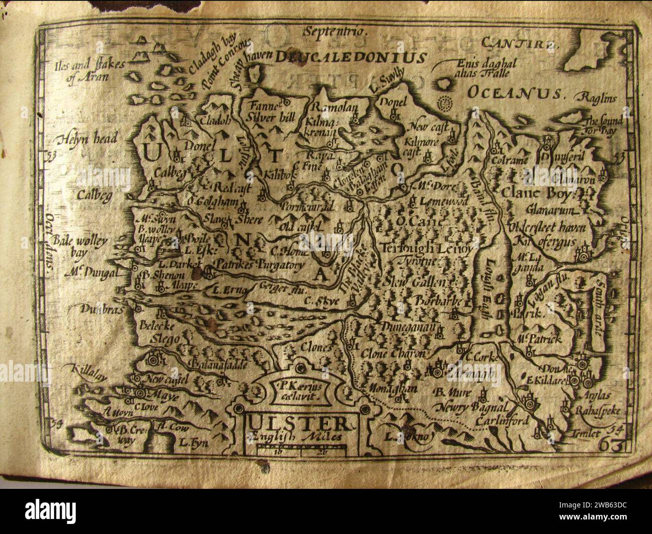 17th Century map of Ulster Stock Photo - Alamy