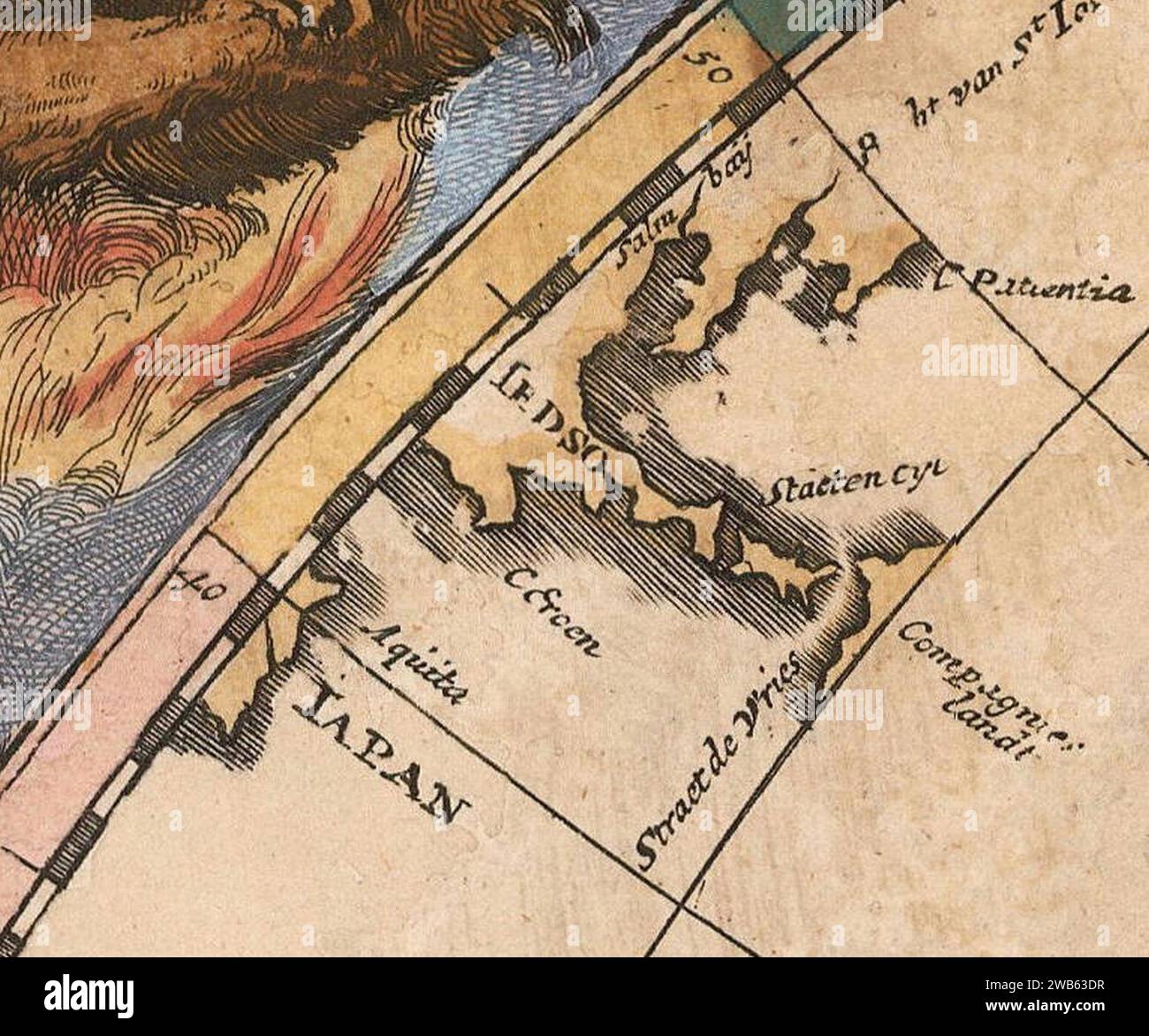 17th century world map hi-res stock photography and images - Alamy