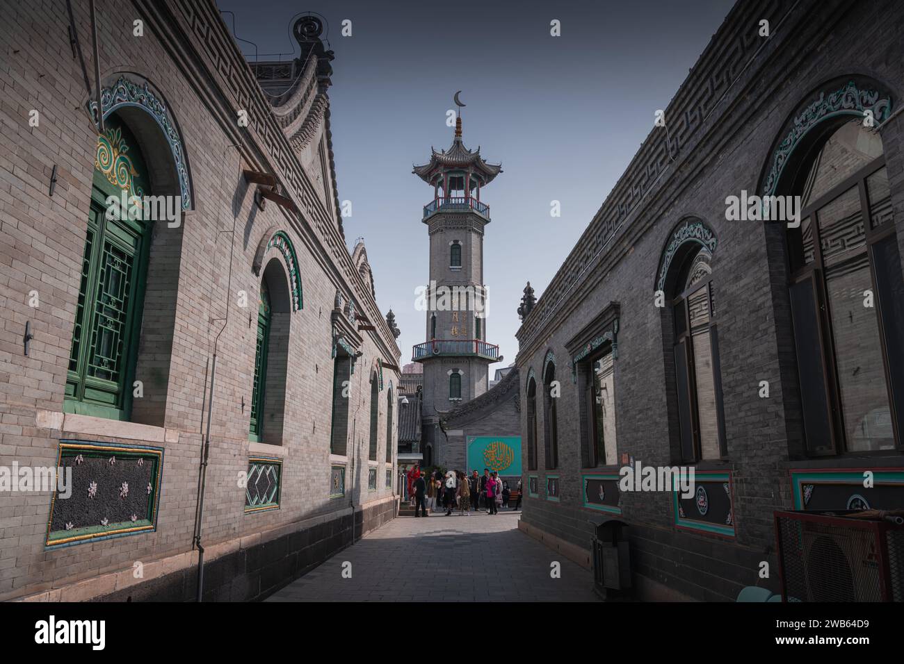 OCTOBER 2, 2022, HOHHOT, CHINA: The street around the Great Mosque of ...