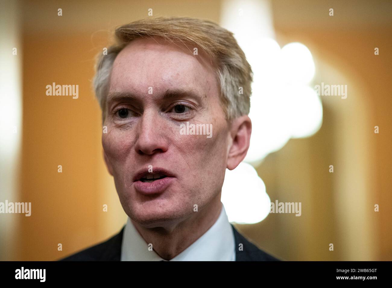 Washington, USA. 08th Jan, 2024. Senator James Lankford (R-OK) speaks ...