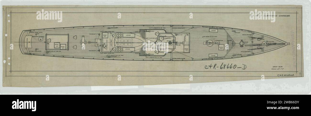 113 Ft. Submarine Chasers- Booklet of General Plans - Deck Plan Stock ...