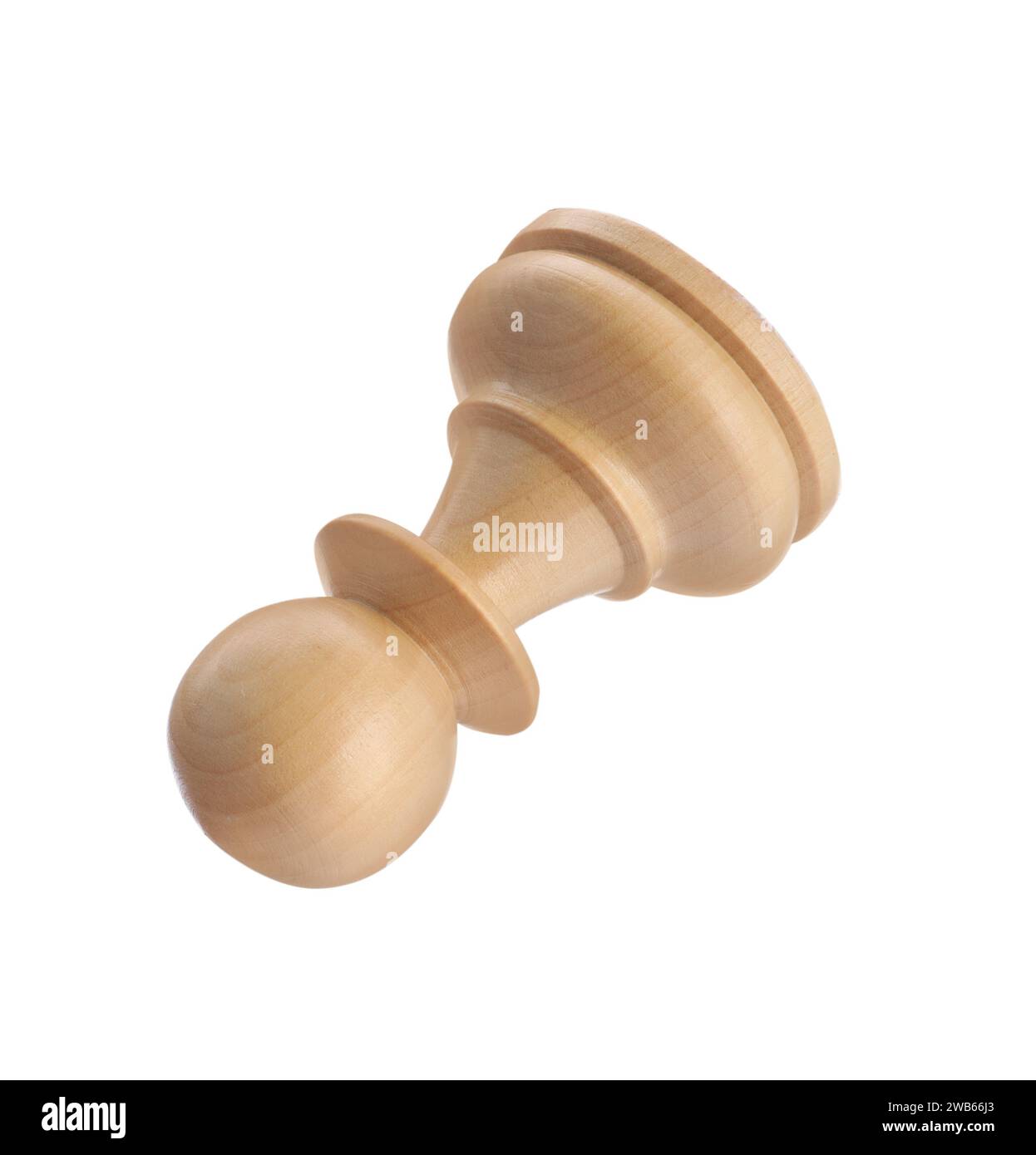 One wooden chess pawn isolated on white Stock Photo - Alamy