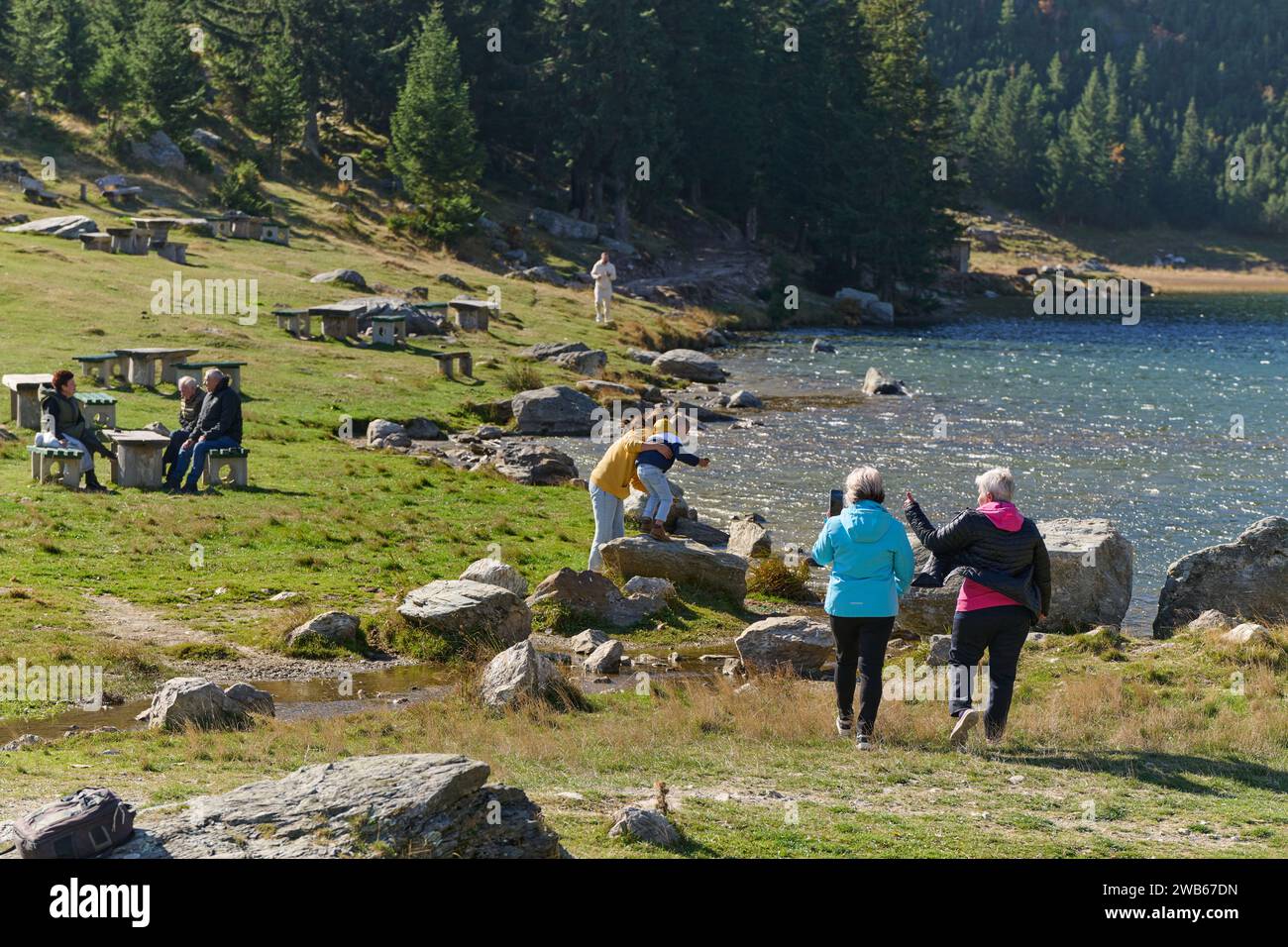 A family shares delightful moments with their friends amid the stunning ...