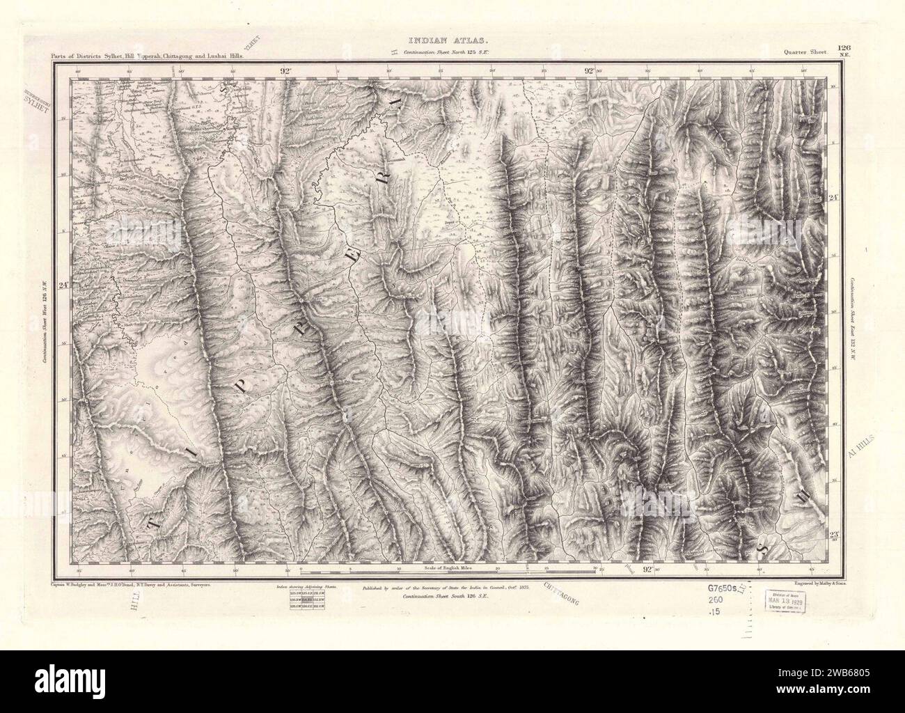 126 NE Quarter Sheet Indian Atlas (1875 Stock Photo - Alamy