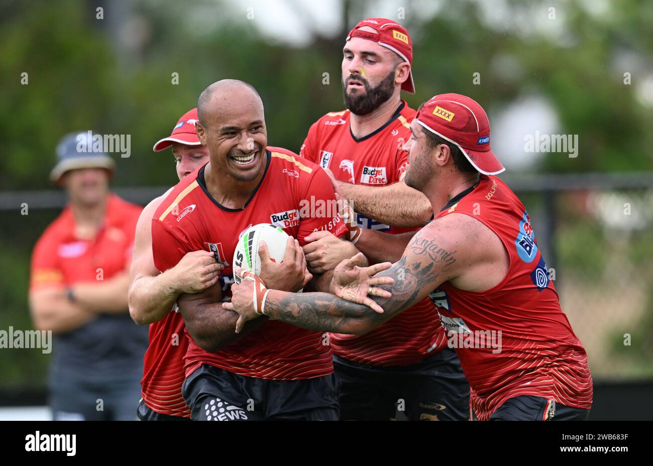 Brisbane, Australia. 09th Jan, 2024. Felise Kaufusi (centre) in action ...
