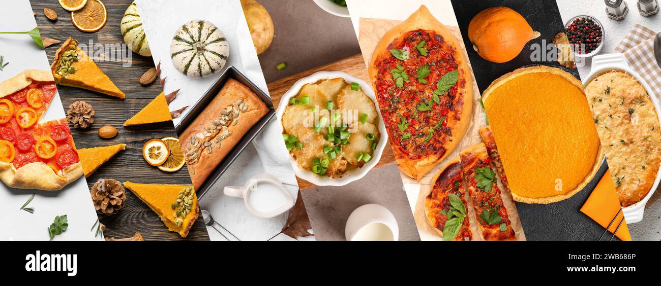 English food collage hi-res stock photography and images - Alamy