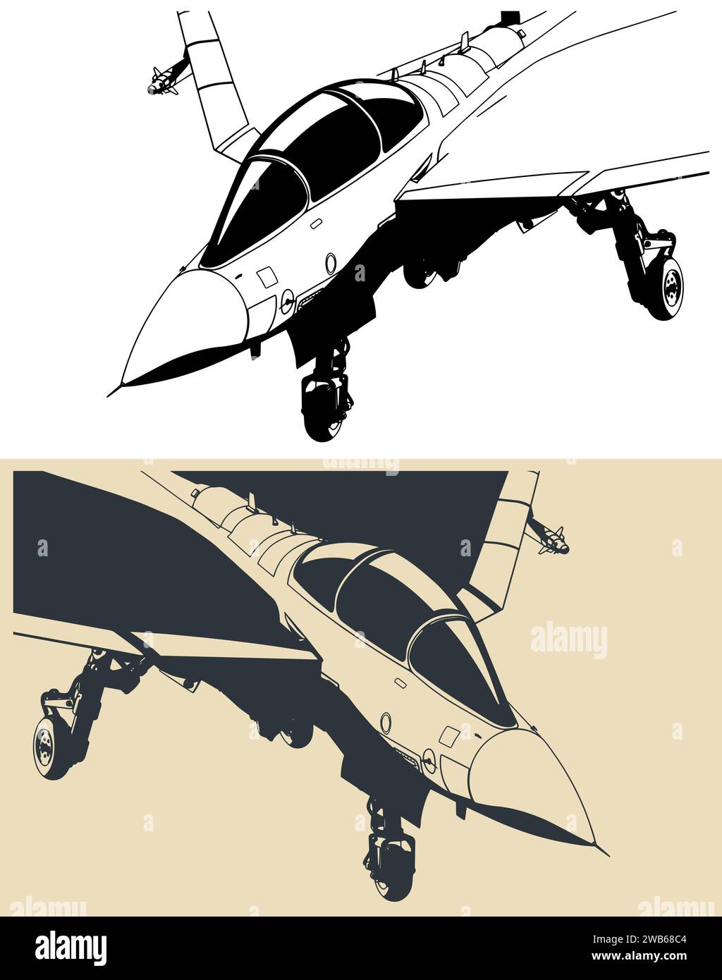 Close up of a fighter jet Stock Vector Images - Alamy