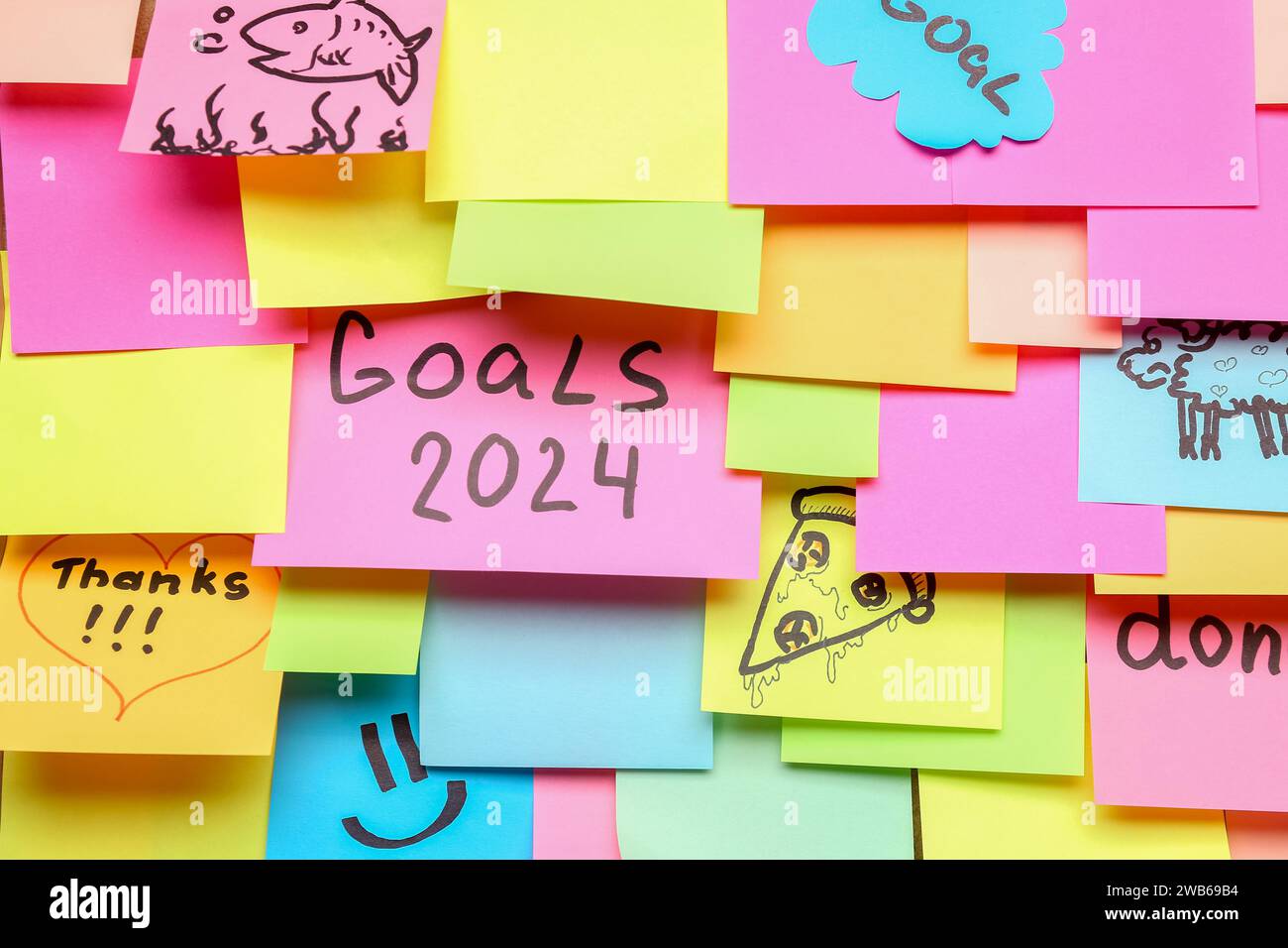 Different sticky notes as background, closeup Stock Photo - Alamy
