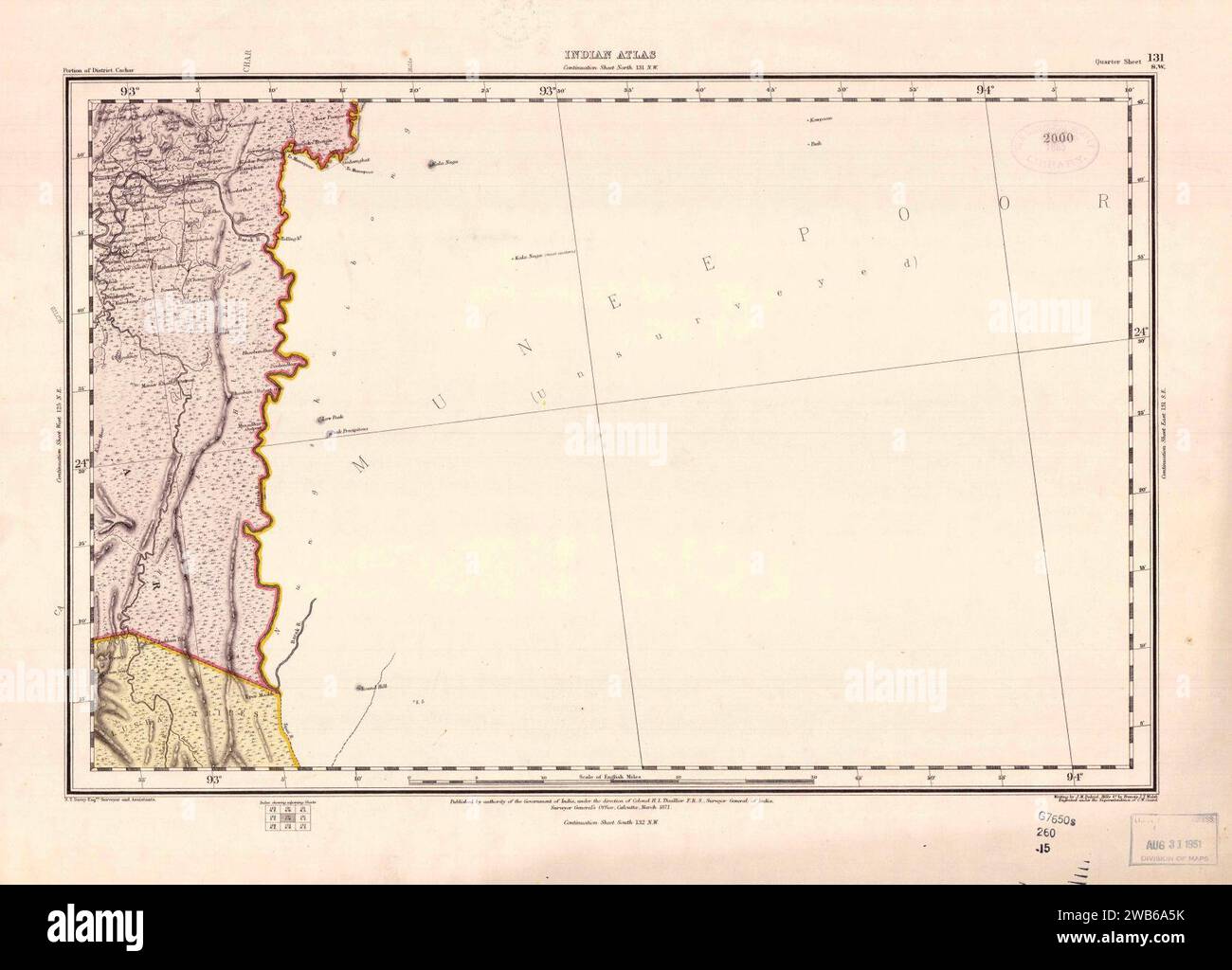 131 SW Quarter Sheet Indian Atlas (1871 Stock Photo - Alamy